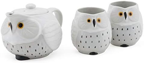Amazon.com | Cute Novelty Owl Design Ceramic Tea Pot with Strainer and ...