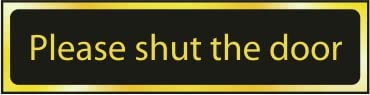 Buy PLEASE SHUT THE DOOR - Safety Sign Sticker |Waterproof Sticker ...