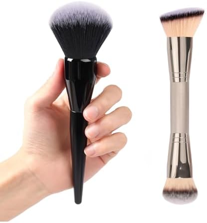 Amazon.com: Dual-Ended Foundation Brush Large Powder Brush Set ...
