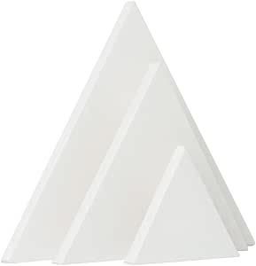 Amazon.com: TRANSON 3 Sizes Triangle Shaped Stretched Canvas Primed ...