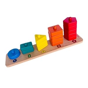 Open Ended 3 in 1 Stack and Sort Board with Lace : Amazon.in: Toys & Games