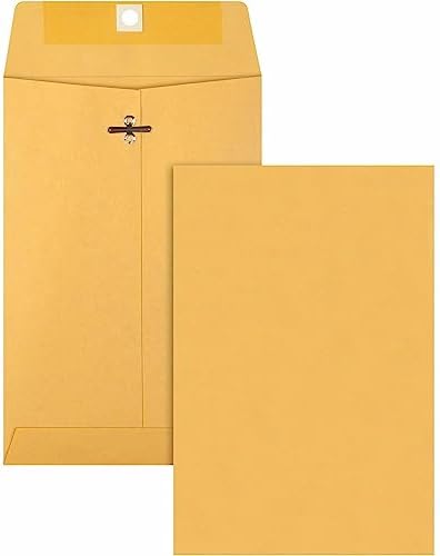 Amazon.com: Heavy Duty Clasp Envelopes, 6" x 9", Brown Kraft - 10 Envelopes