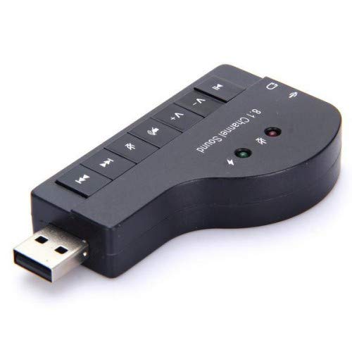 Technotech 8.1 Channel Sound Card Adapter Piano Shape USB 2.0 to 3D ...