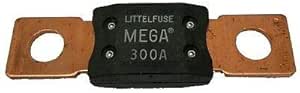 LITTEL FUSE GENUINE MEGA FUSE 300 AMP BOLT DOWN M8 GREY COPPER ENDS 12V ...