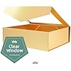 Amazon.com: PACKQUEEN 5 Extra Large Gold Gift Boxes with Windows, 16 ...