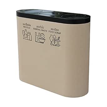 Trash Can Commercial Garbage Bins For Indoor/Outdoor Usage, Three ...