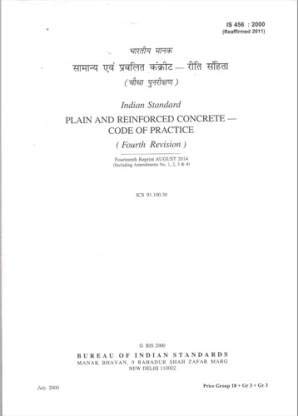 Plain And Reinforced Concrete - Code Of Practice (Fourth Revision) IS ...