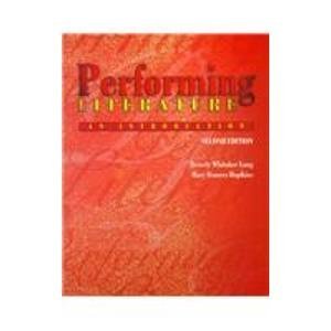 Performing Literature: An Introduction: Mary Frances HopKins, Beverly ...