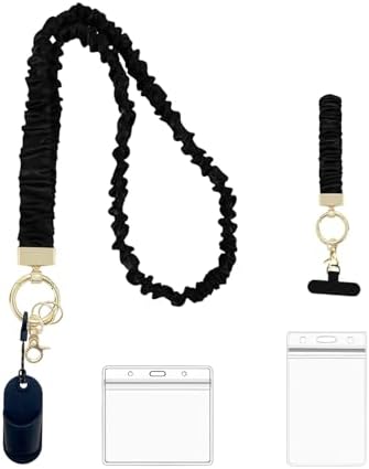 Amazon.com: Stretchy Scrunchie Lanyard for ID Badges & Keys – with ...