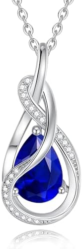 FANCIME TimelessTie Halsketting met geboortesteen voor dames, sterling ...