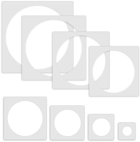 Amazon.com: Giantree 8PCS Circle Stencils for Drawing, Reusable Plastic ...