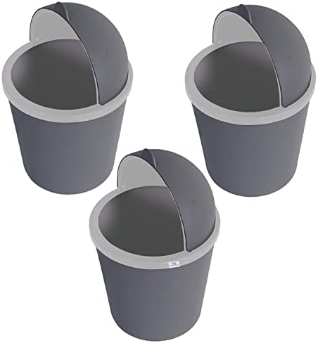 Heart Home Table Dustbin|Plastic Swinging Lid Waste Storage Garbage Bin ...