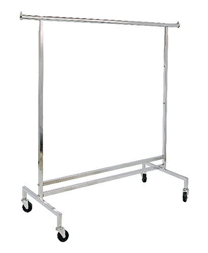 Amazon.com: AMKO R43 Square Tubing Single Hangrail Rolling Rack ...