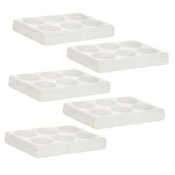 GANAZONO 5 Pcs Porcelain Spot Plate Ceramic Reaction Plate for ...