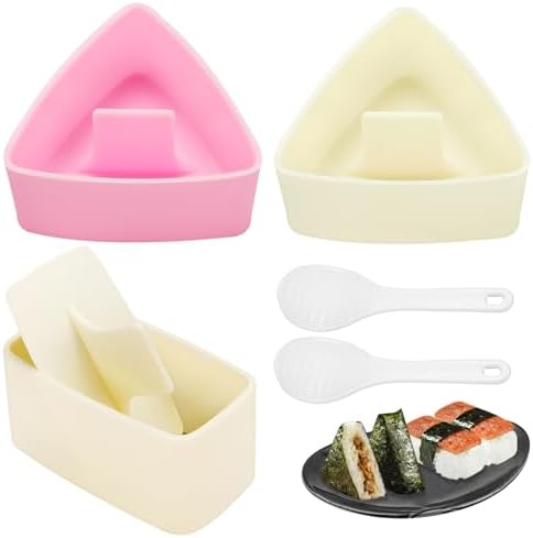 Amazon.com: Fejapa 6 in 1 Sushi Maker Box Onigiri Triangle Sushi Mold ...
