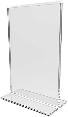 SIGNOOGLE Acrylic Portrait Counter Poster Table Top Menu Sign Display ...