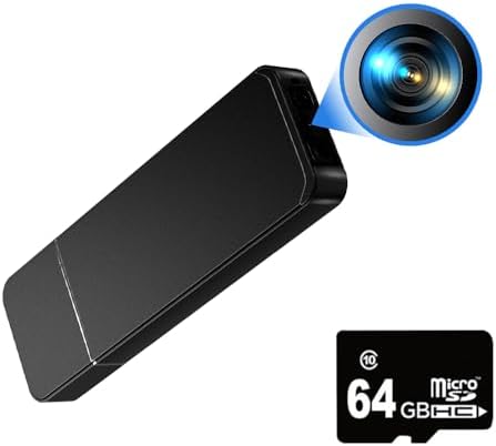 Buy TECHNOVIEW 4K Pen Drive Security Camera with 64GB SD Card, 1080p HD ...