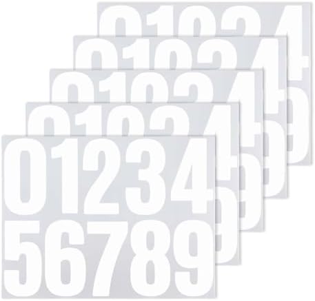 ZEYIYER 50PCS Stick on Numbers, 4 inch Self Adhesive Number Stickers ...