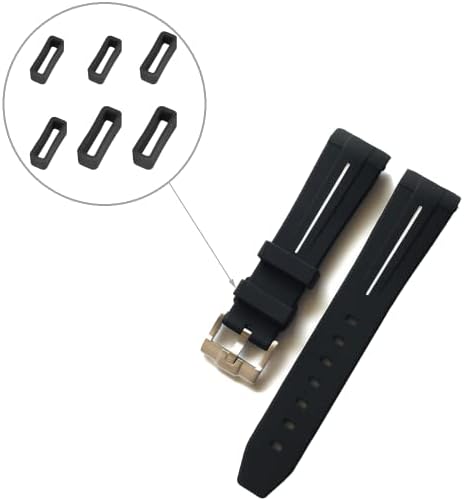 Silicone Watch Strap Loop Rubber Unisex Watch Strap Loop Black ...