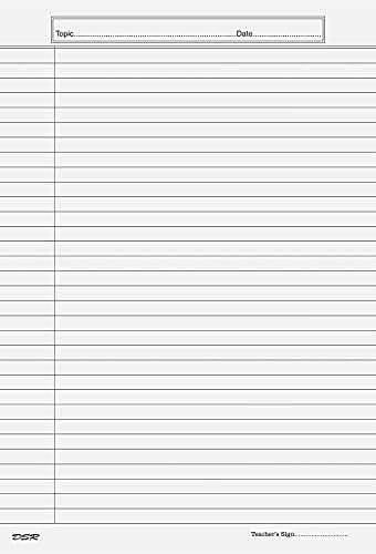 Four Line Ruled Practice Sheets, long size pack of 36 sheets : Amazon ...