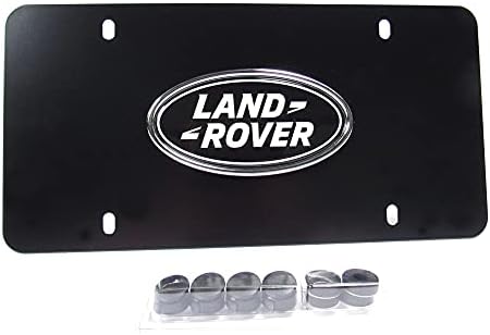 Amazon.com: Genuine Land Rover License Plate - Matte Black Finish ...
