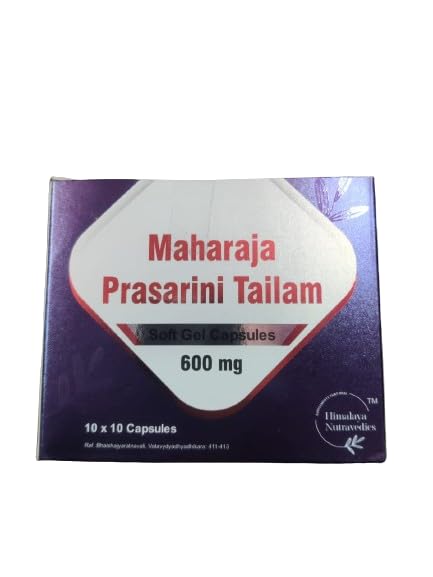Buy SMA Himalaya Nutravedics Maharaja prasarani Tailam Soft Gel ...