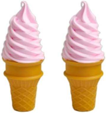 Amazon.com: Luckforest Fake Ice Cream, 2Pcs Artificial Ice Cream ...