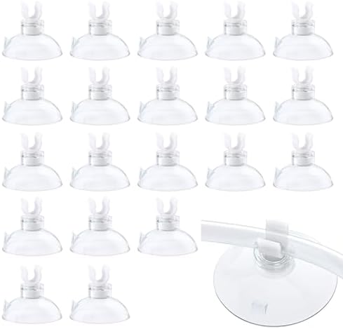 LIAMGUS 20 PCS fish tank suction cups, Aquarium Clear Suction Cup ...