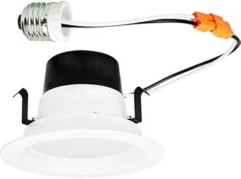 Ark Lighting RDL4-50K-WP 4 in. White Integrated LED Recessed Ceiling ...
