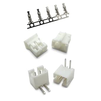 ELCOKITEX 100Sets 2.0mm Pitch 2Pin Connector Kits Including 90 Degrees Right Angle Male Pin ...