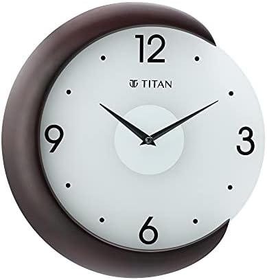 Buy Titan Wooden Wall Clock with Domed Glass - 32.3 cm x 32.3 cm ...