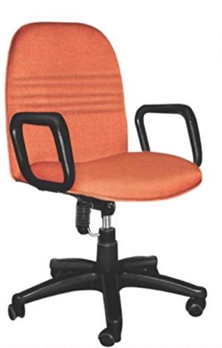 GURU CHAIRS-Leather Office Chair with Wheels (Orange) Easy Installation ...