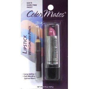 Amazon.com : Color Mates Lipstick with Liner Pencil Dark Pink Frost 0. ...