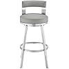 Amazon.com: Flynn Swivel Counter Stool in Brushed Stainless Steel with ...