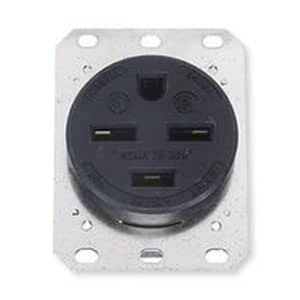 KELLEMS HBL8430A 30A 3PH 250V, Single Receptacle, 3P4W, Black, 15-30R ...