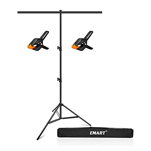 EMART T-Shape Backdrop Stand, 3×6.5ft Adjustable Green Screen Photo ...