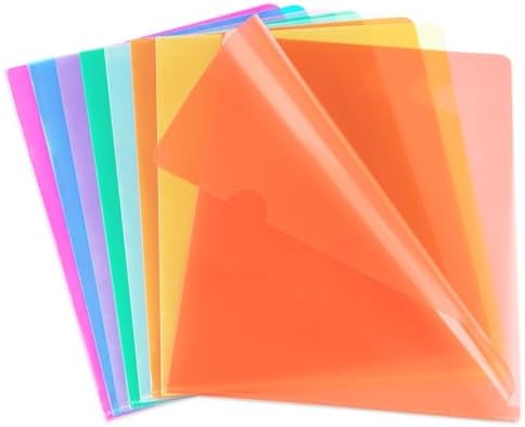 Amazon.com : Agoer A4 Plastic File Folders, 42 Pack with 8 Colored ...