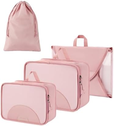 Amazon.com | BAGSMART Garment Folder Packing Cubes for Travel, 4 Set ...