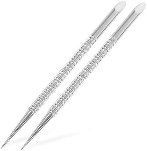 Amazon.com : Beavorty Cuticle Pushers 2-Pack Stainless Steel Double ...