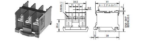 Amazon.co.jp: IDEC BA311T ターミナルブロック 3極形 セルフアップ形 600V・40A : 産業・研究開発用品