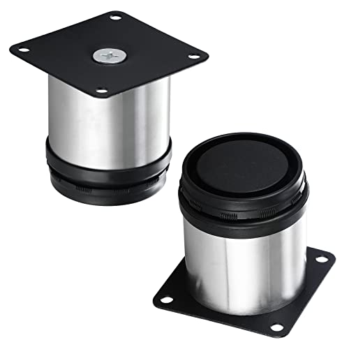 Knpwer 4 Pcs Adjustable Legs,50x60mm Stainless Steel Cabinet Feet,Round ...