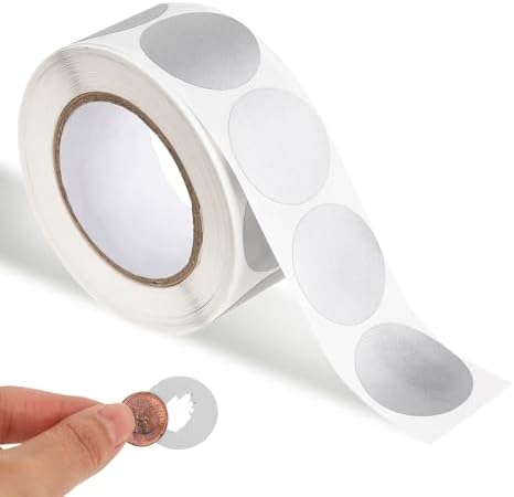 Amazon.com : Abeillo 500PCS Scratch Off Stickers, 1" Round Circle ...
