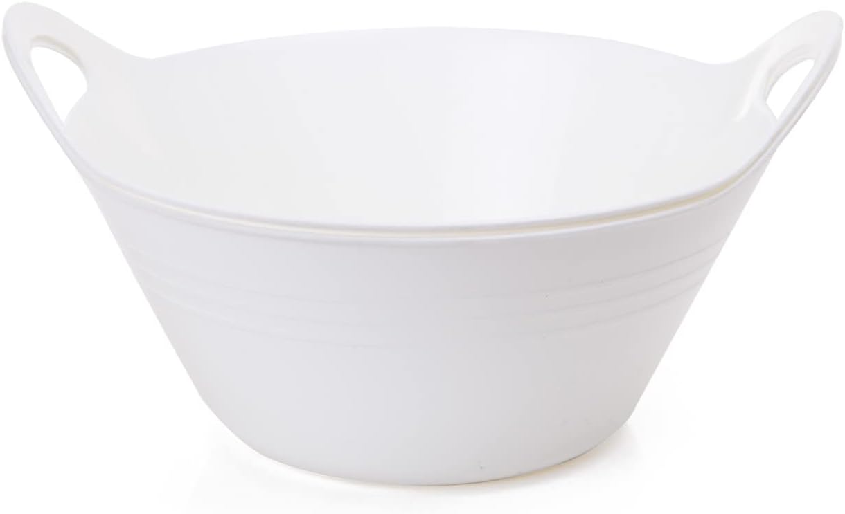 Amazon.com | Mintra Home Plastic Bowls with Handles (4.5L Large 2pk ...