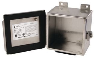 Hammond N4X J Box, Hinge Cover W/Panel,10X8X4, 304Ss - 1414N4PHSSI ...