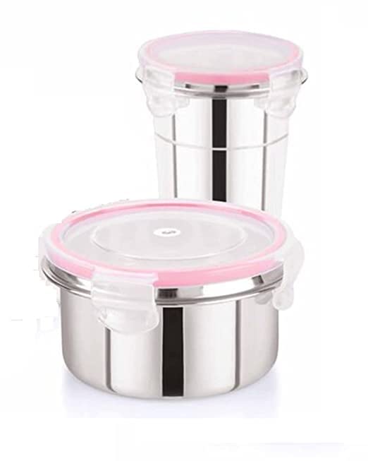 Buy Stainless Steel Storage Air Tight Container & Tumbler (Container ...
