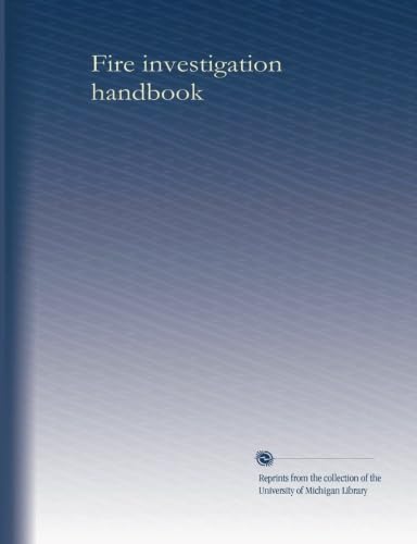 Amazon.com: Fire investigation handbook: Unknown, .: Books