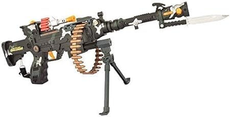 ABS Military Mission Machine Gun Toy with led Flashing Lights and Sound ...