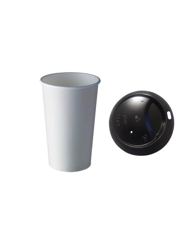 Buy KeyLine Packs Disposable White Paper Glasses Set, Cups for Drinking ...