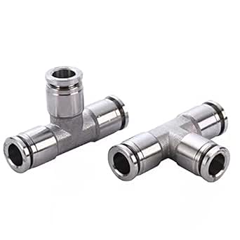 Amazon.com: 304 Stainless Steel Pneumatic Joint PE Quick Air Pipe 3-way ...
