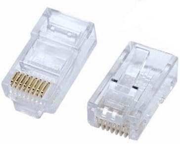 10 x RJ45 8 Pin Ethernet Cable Crimp End Connectors Plugs 8P8C : Amazon ...